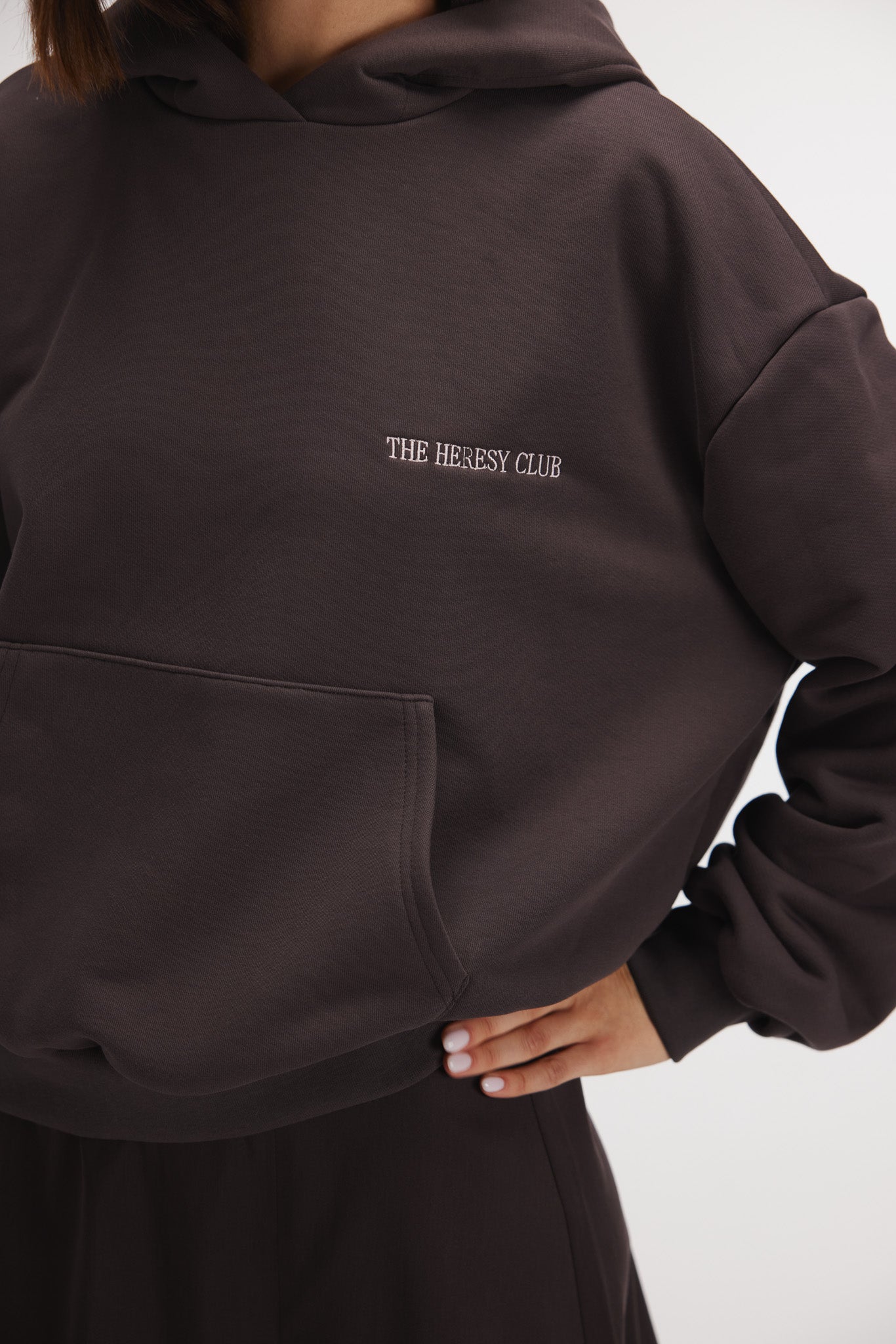 Bluza z kapturem The Heresy Club Chocolate plum